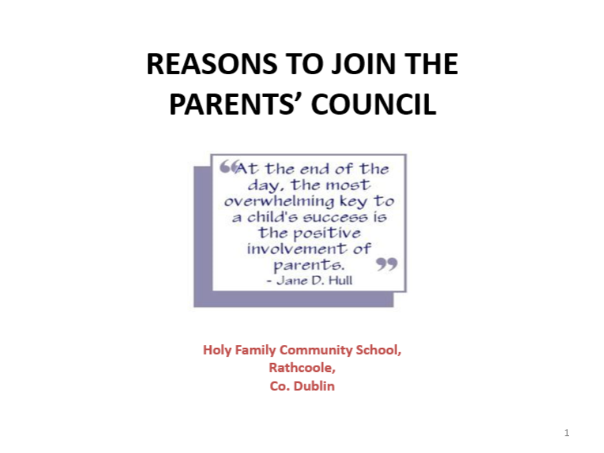 Why join your Parents' Association? - HFCS.ie