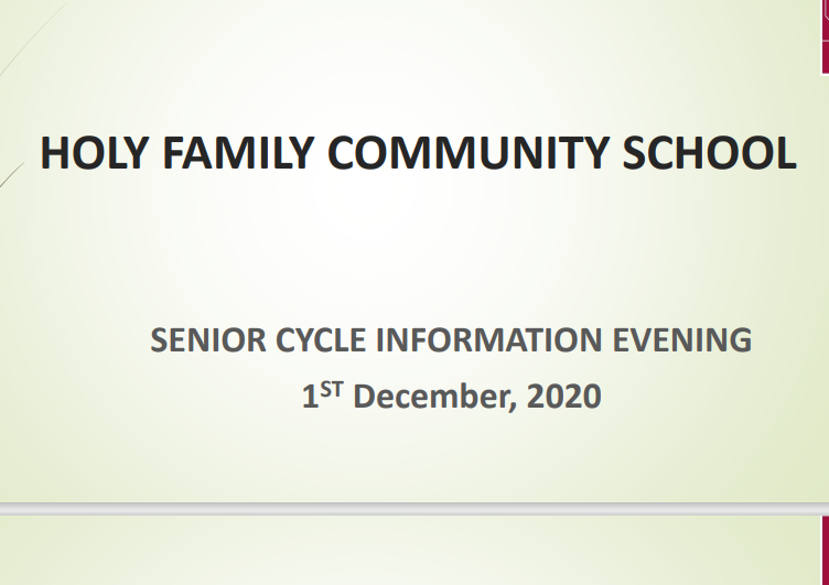 Senior Cycle Information Document - HFCS.ie